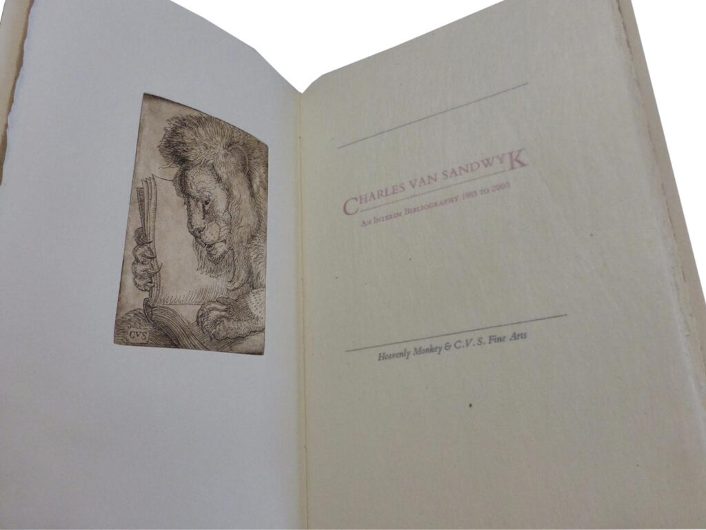 Collecting Charles van Sandwyk Artist Books | BeautifulBooks.Info
